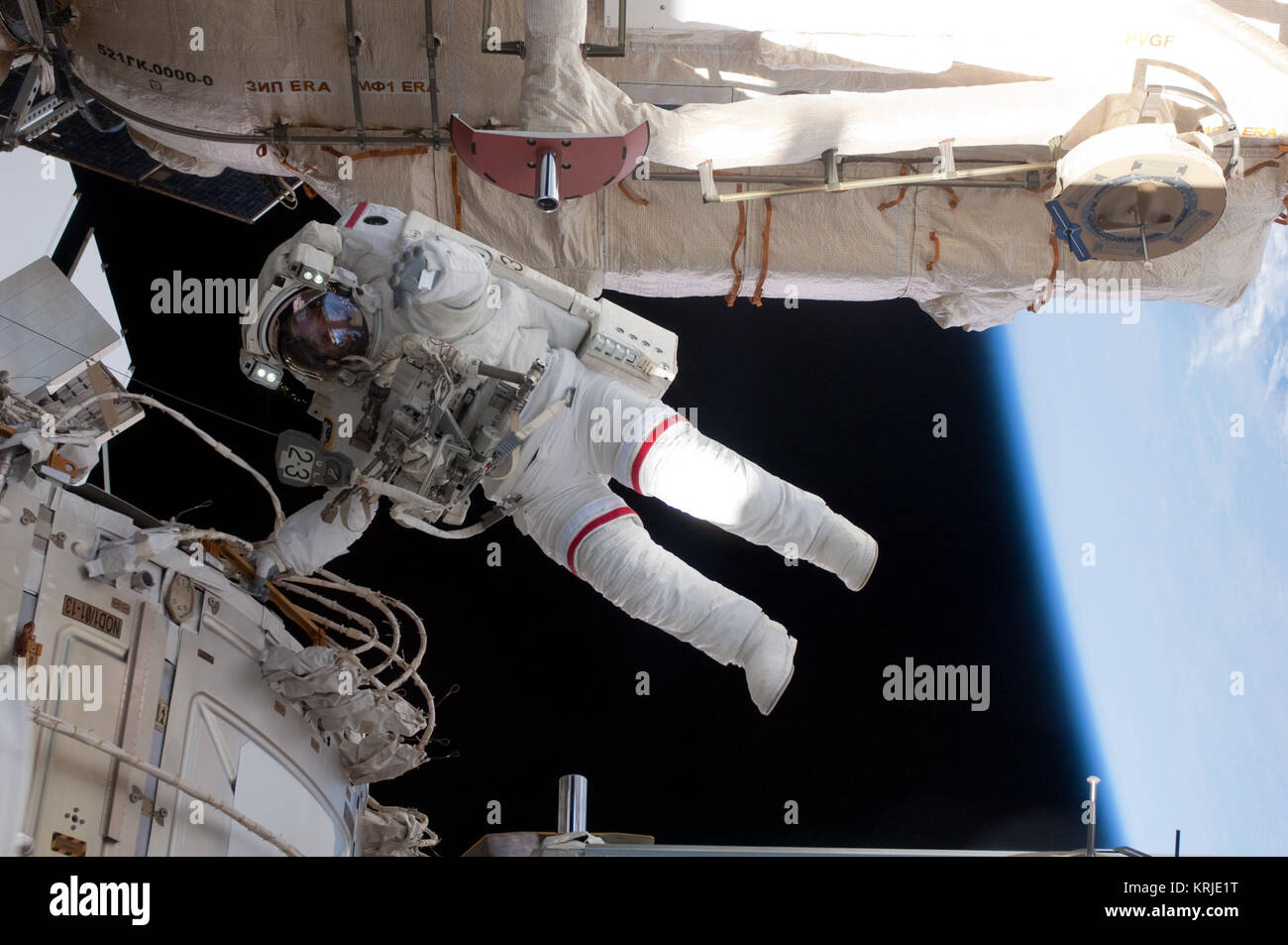 STS-134 EVA 3 Andrew Feustel Stock Photo - Alamy