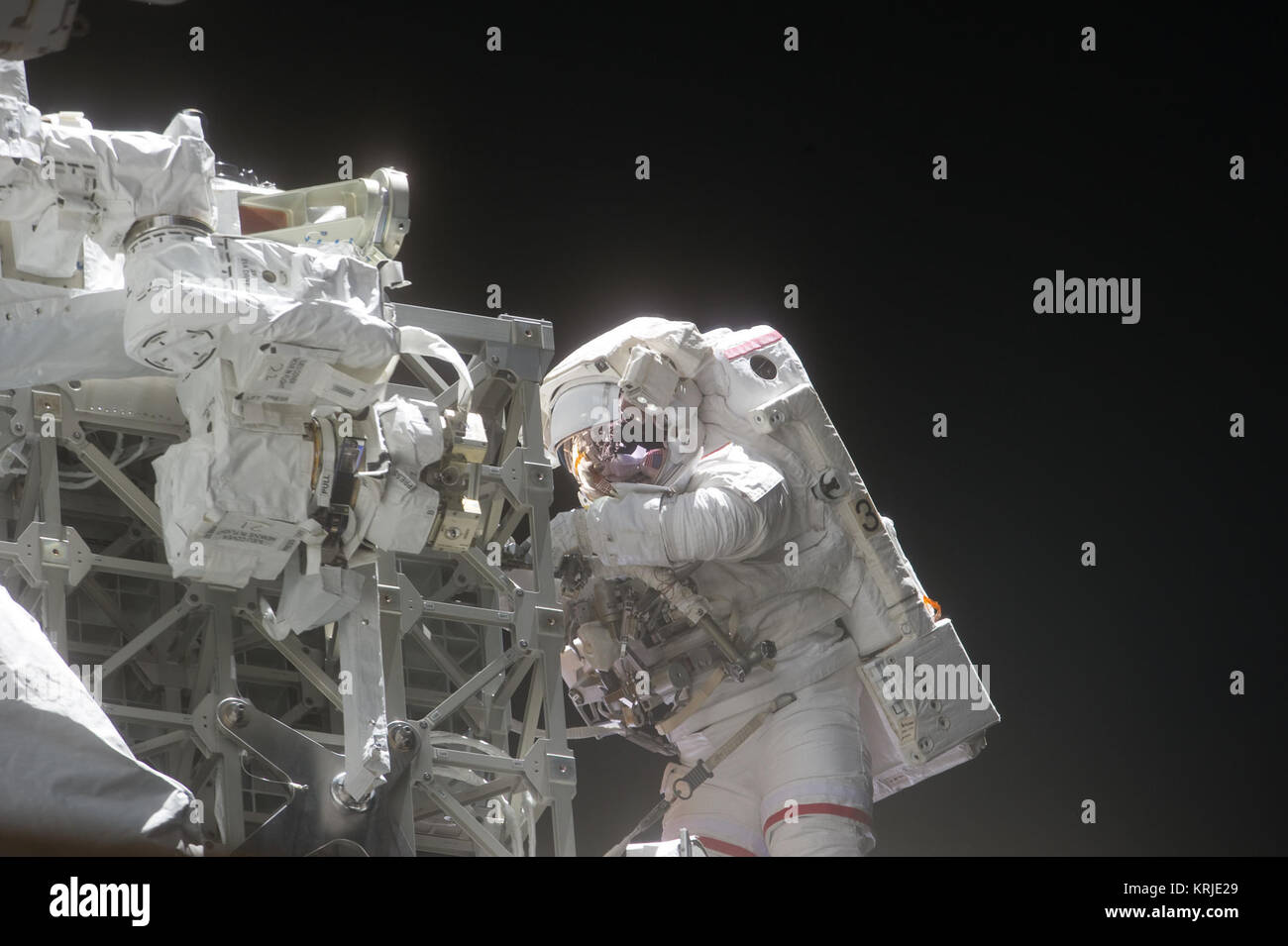 STS-134 EVA3 Andrew Feustel 2 Stock Photo - Alamy