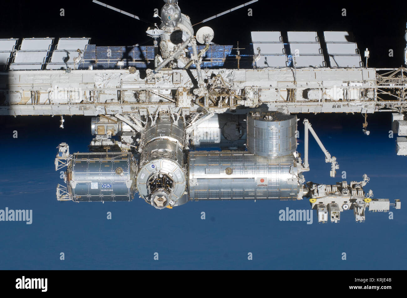 STS-134 International Space Station after undocking 4 Stock Photo - Alamy