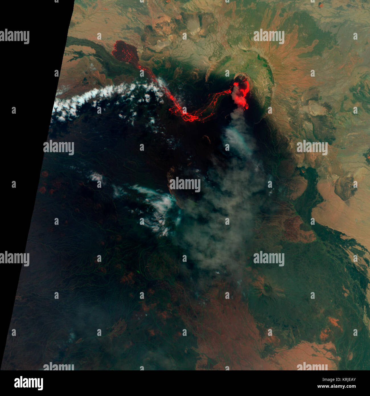Lava Flows at Nabro Volcano, Eritrea 06-29-2011 Stock Photo - Alamy