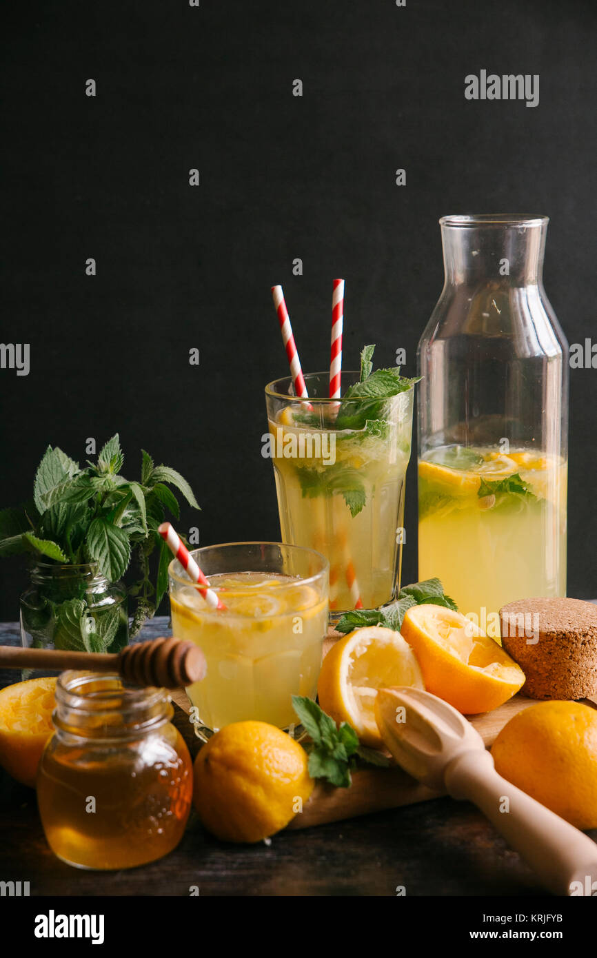 Vertical shot fresh lemonade hi-res stock photography and images - Alamy