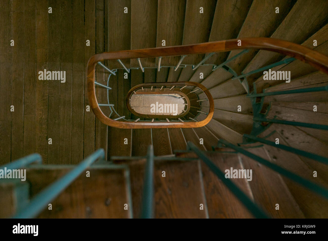 High angle view of winding staircase Stock Photo - Alamy