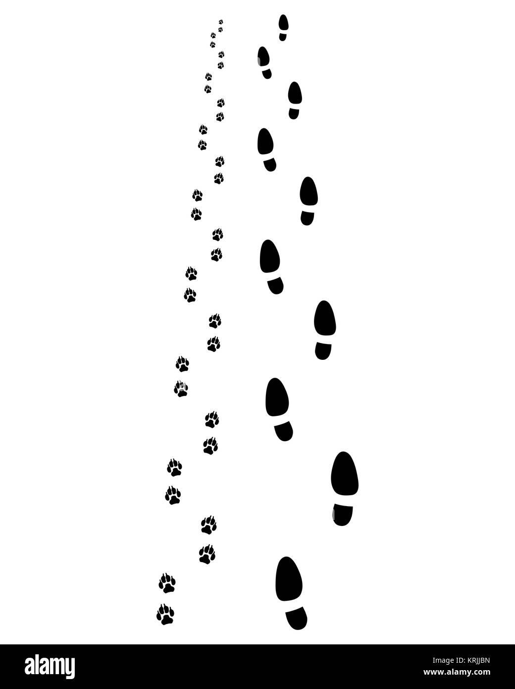 Dog man path Cut Out Stock Images & Pictures - Alamy