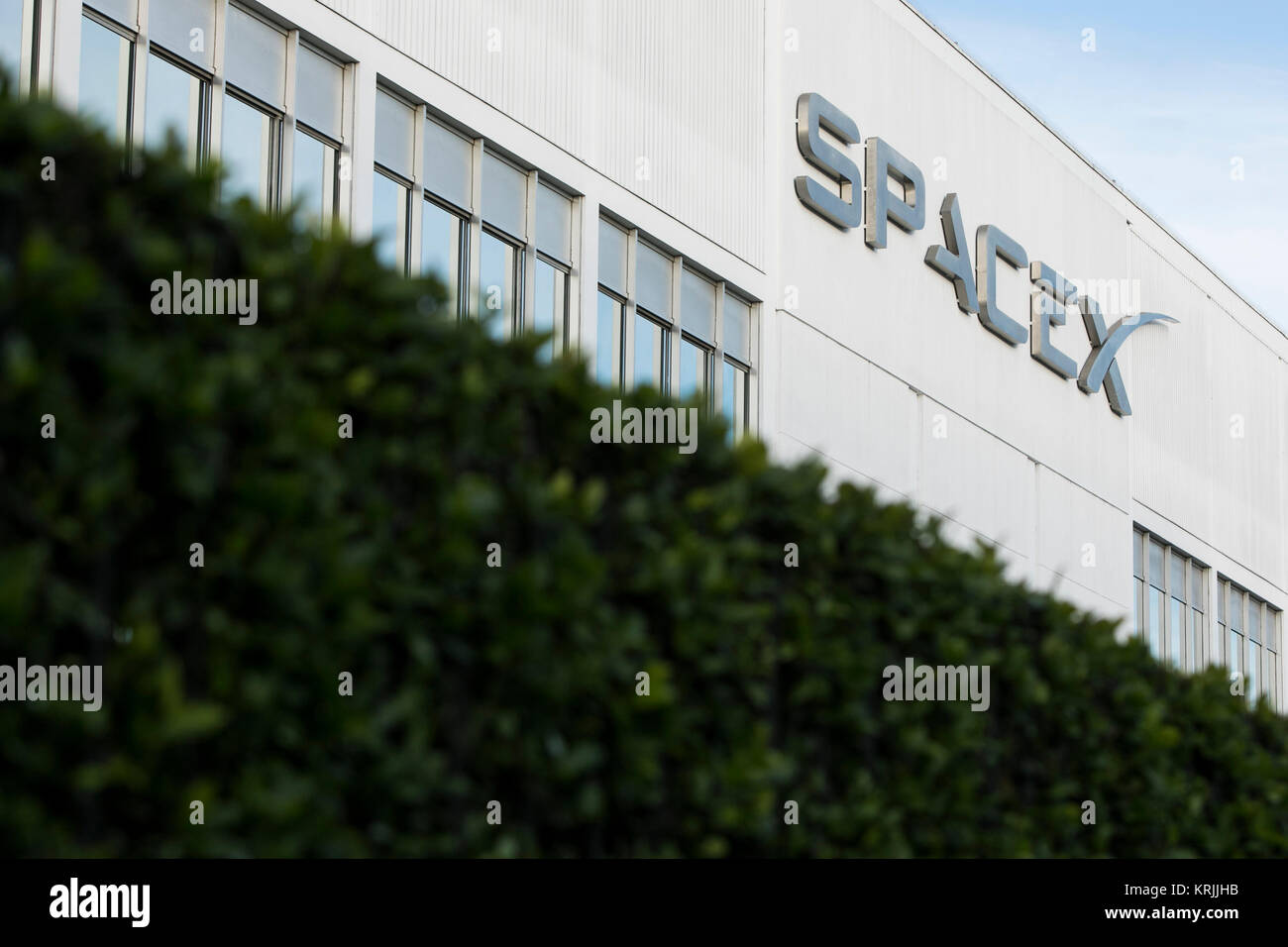 A logo sign outside of the headquarters of Space Exploration ...