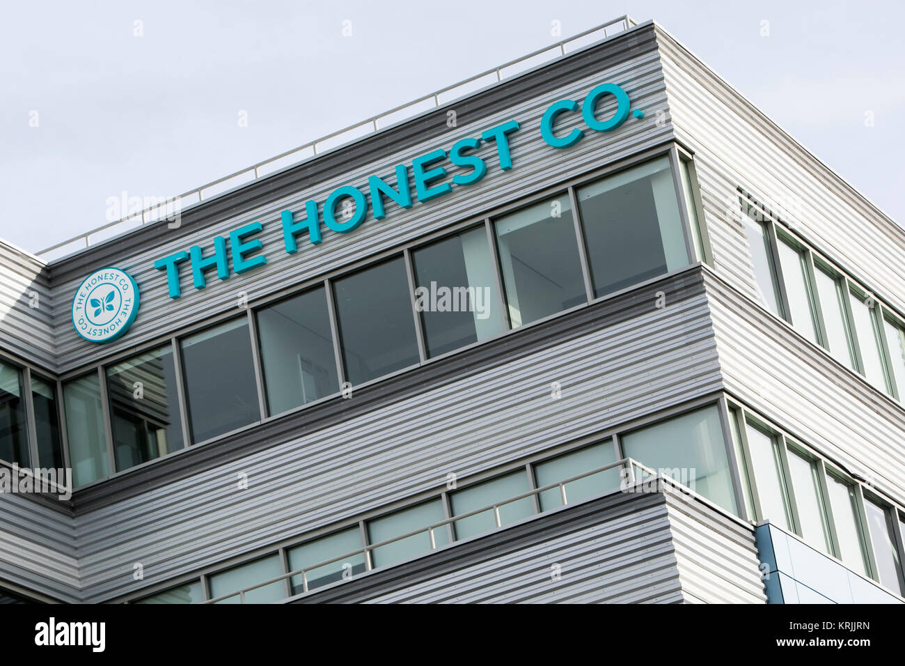 A logo sign outside of the headquarters of The Honest Company in Los ...