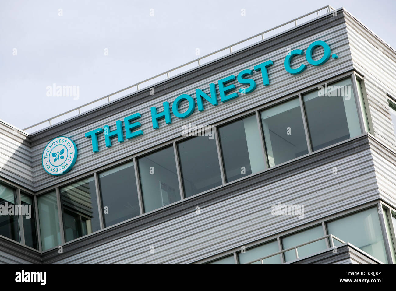 A logo sign outside of the headquarters of The Honest Company in Los ...