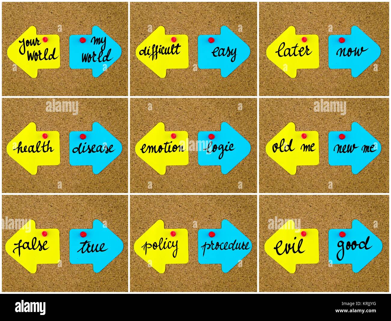 Good bad arrows hi-res stock photography and images - Alamy