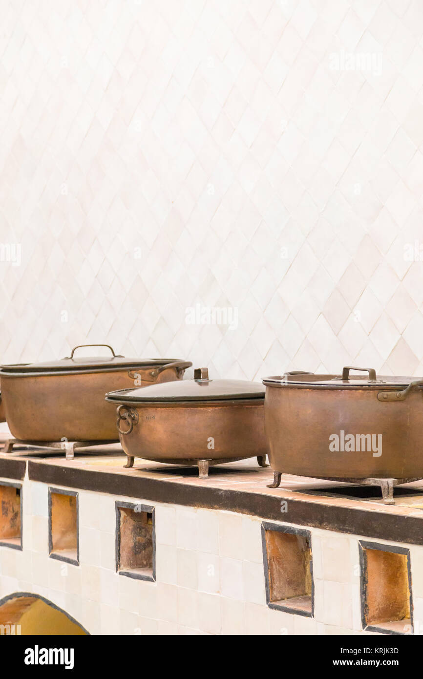 interior old kitchen with vintage kitchenware Stock Photo - Alamy