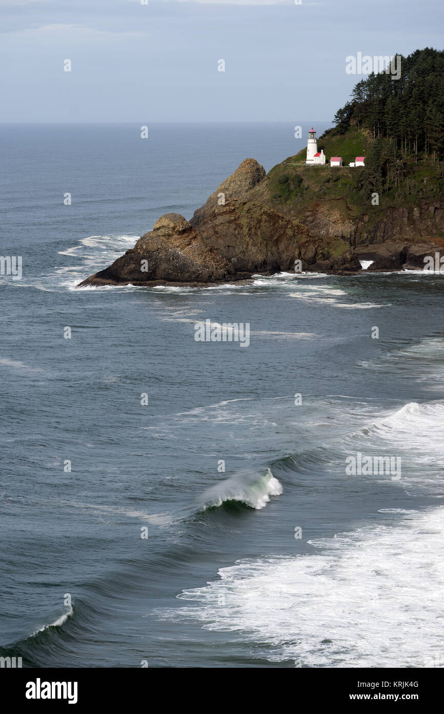 Heceta Head Oregon Coast Lighthouse Nautical Beacon USA Stock Photo - Alamy