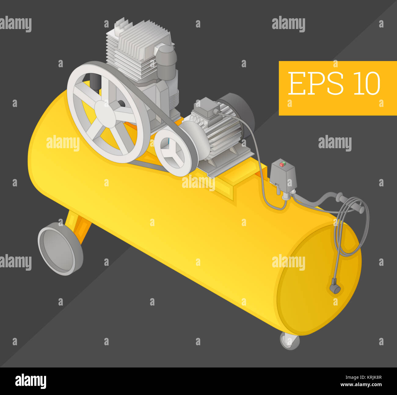 air compressor isometric vector illustration Stock Photo - Alamy