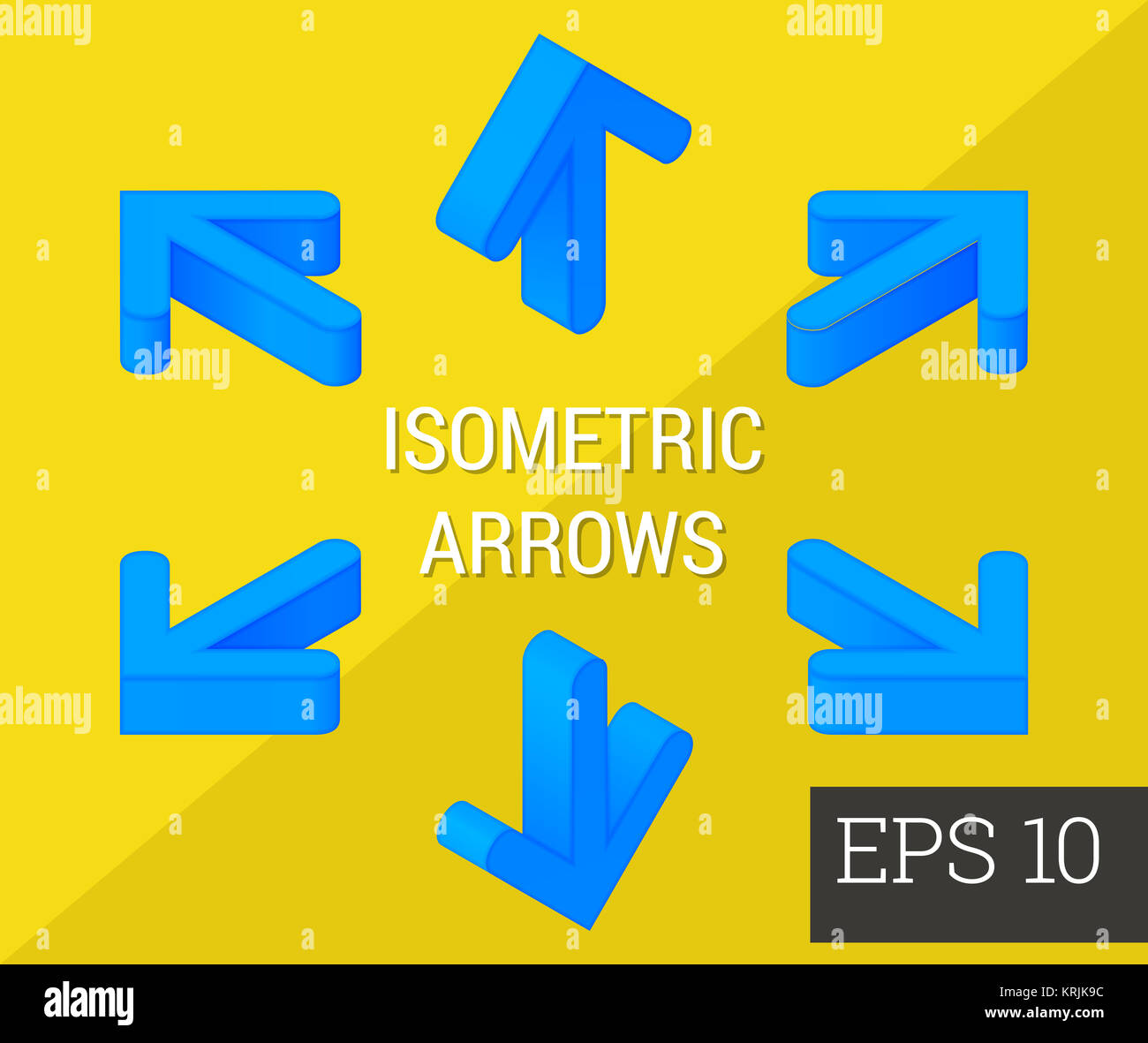arrows isometric vector illustration Stock Photo - Alamy