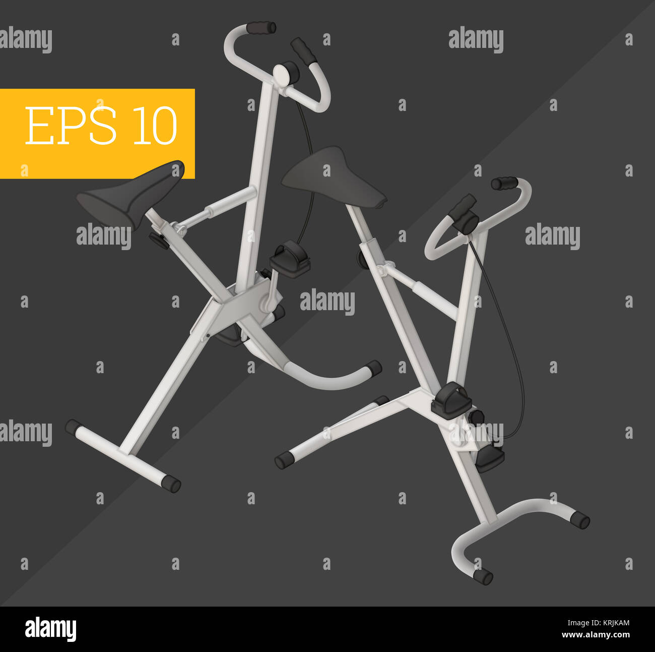 fitness bike isometric vector illustration Stock Photo - Alamy