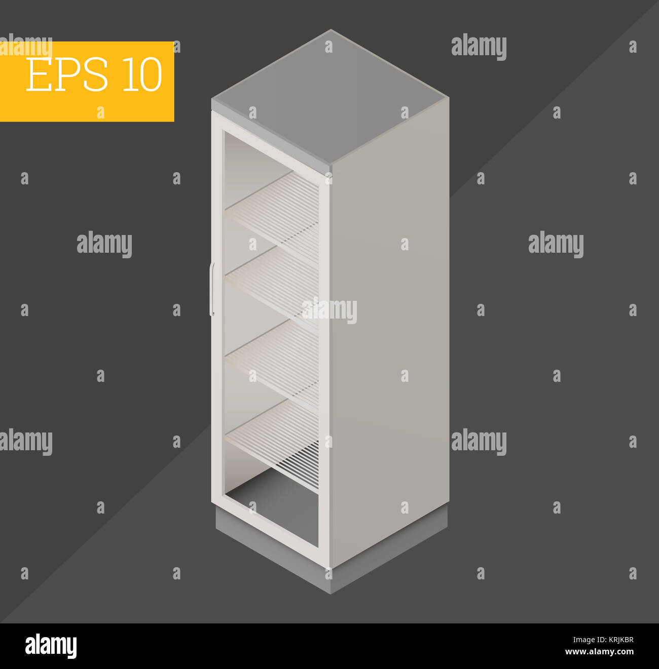 refrigerator isometric vector illustration Stock Photo - Alamy