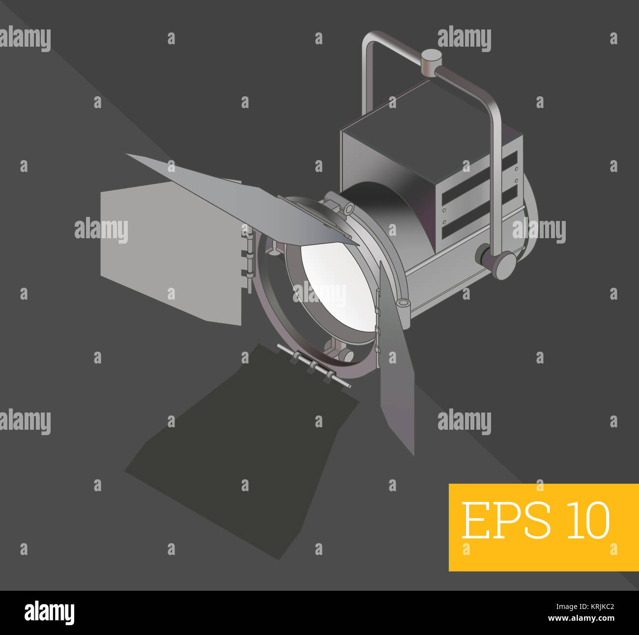 strobe flashlight isometric vector illustration Stock Photo - Alamy