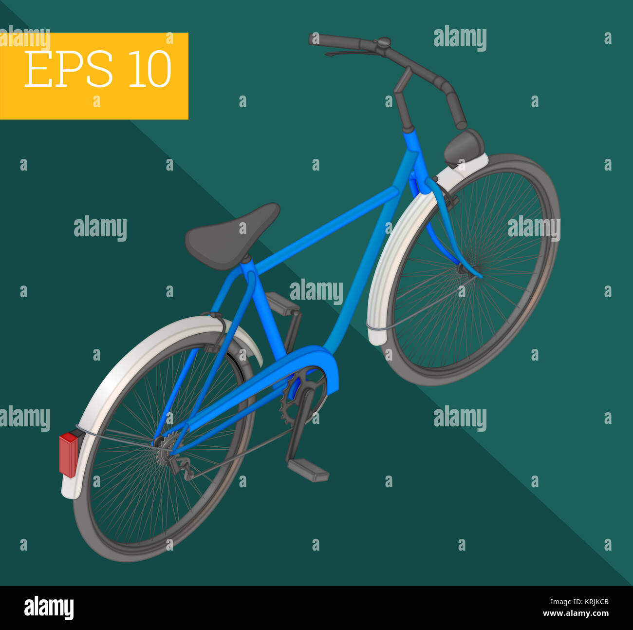 bicycle isometric vector illustration Stock Photo - Alamy