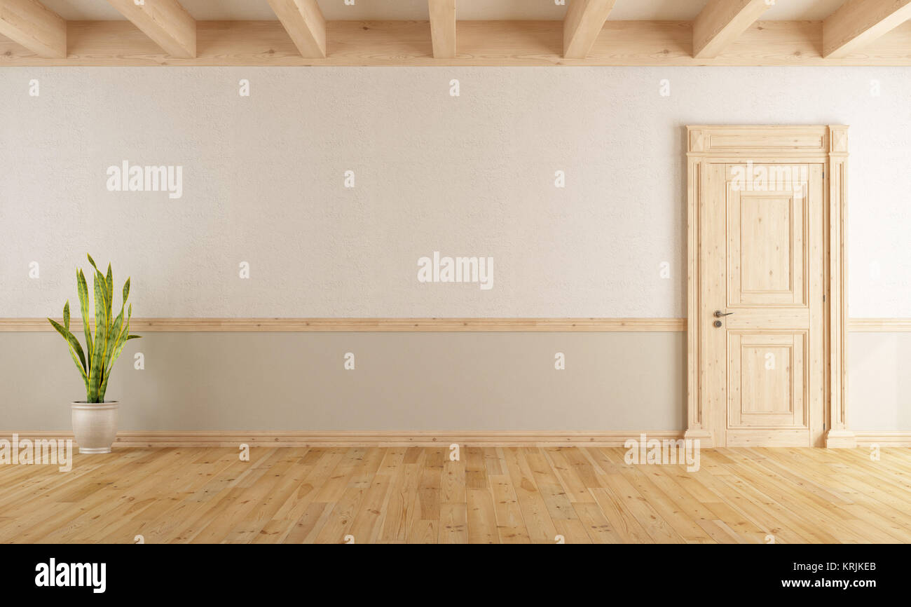 Empty living room in country style Stock Photo - Alamy