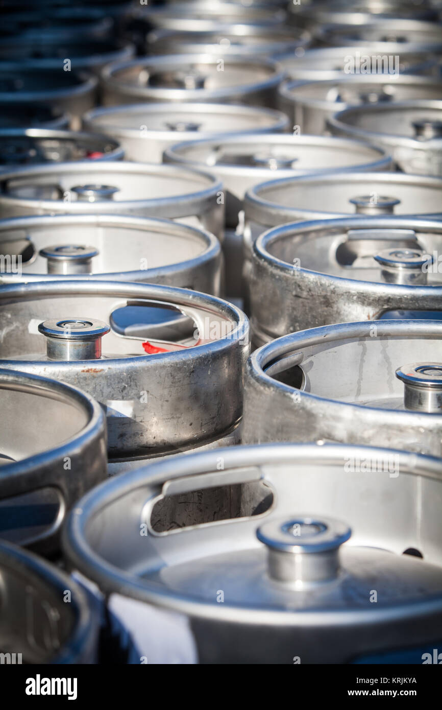 Stack of beer barrels Stock Photo - Alamy