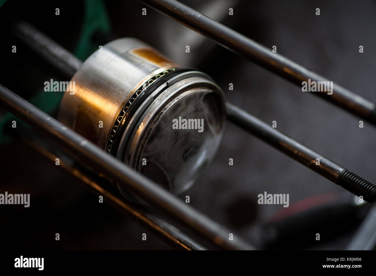 Motorcycle piston detail Stock Photo - Alamy