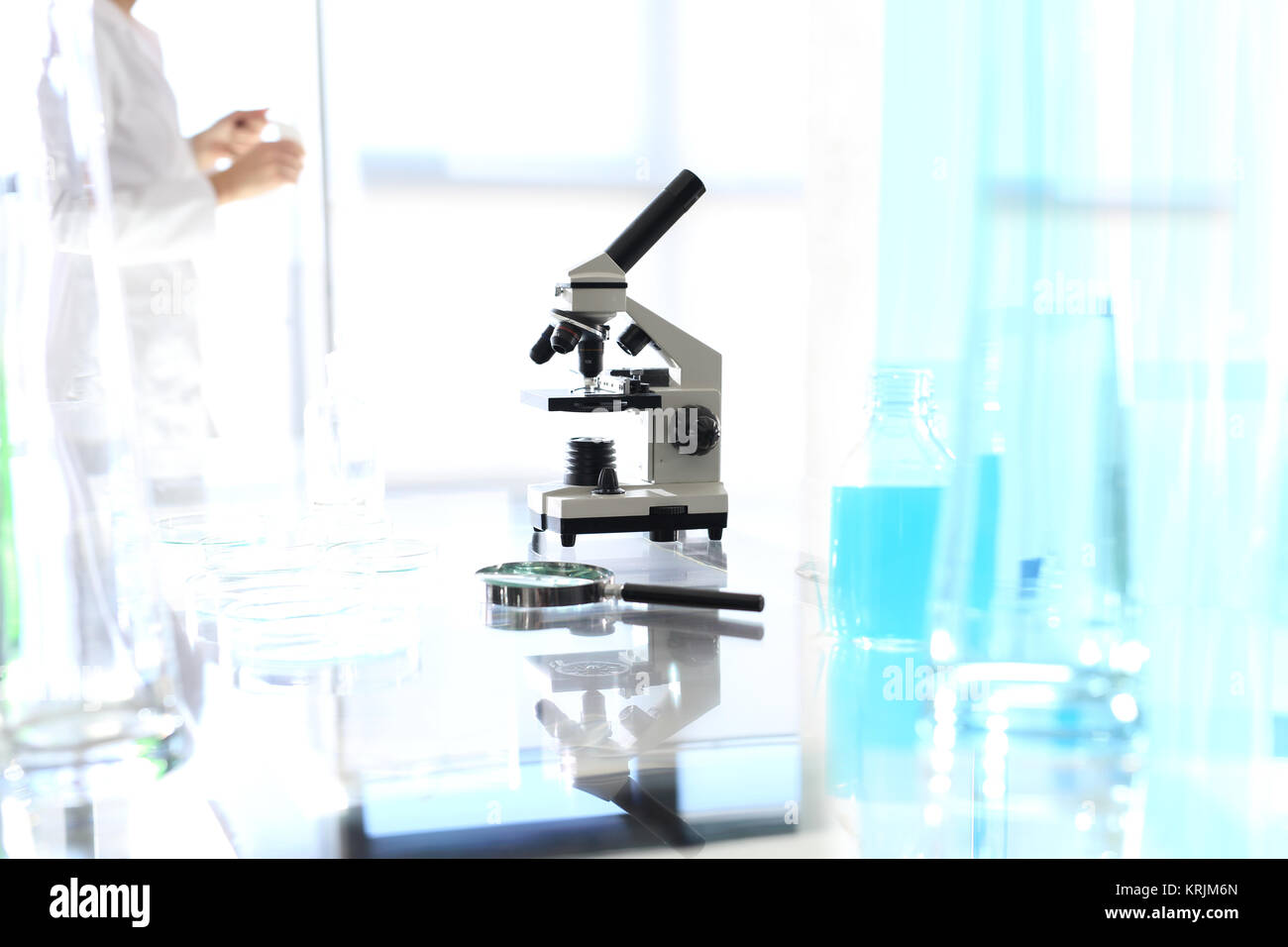 biotechnology lab microscope Stock Photo - Alamy