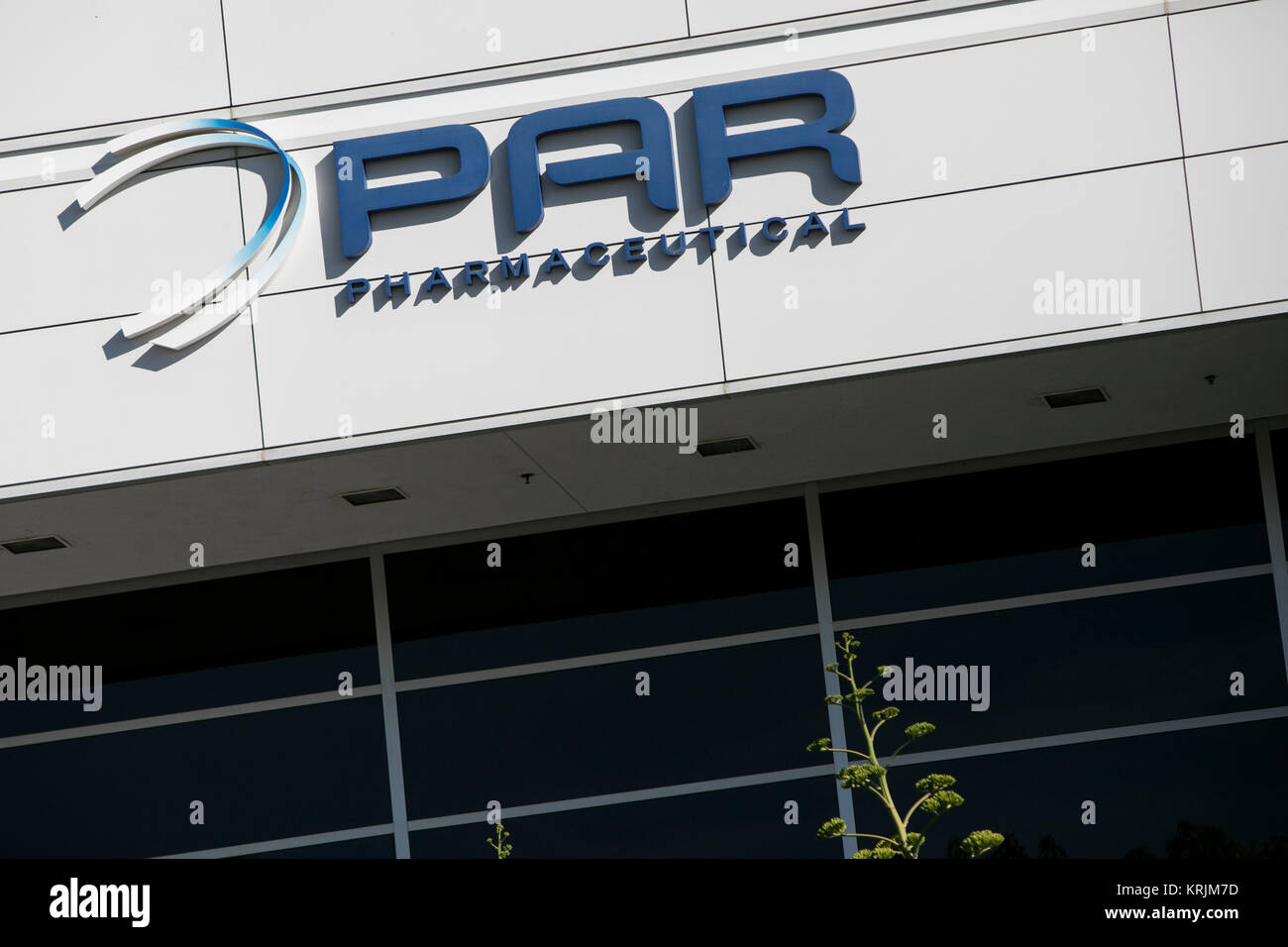 A logo sign outside of a facility occupied by Par Pharmaceutical in ...