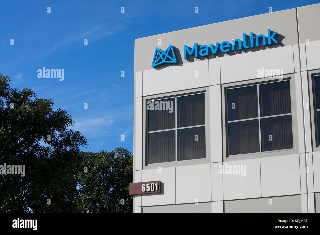 A logo sign outside of a facility occupied by Mavenlink in Irvine ...