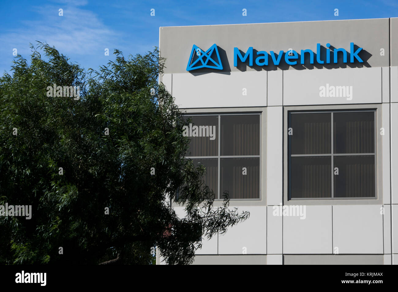 A logo sign outside of a facility occupied by Mavenlink in Irvine ...