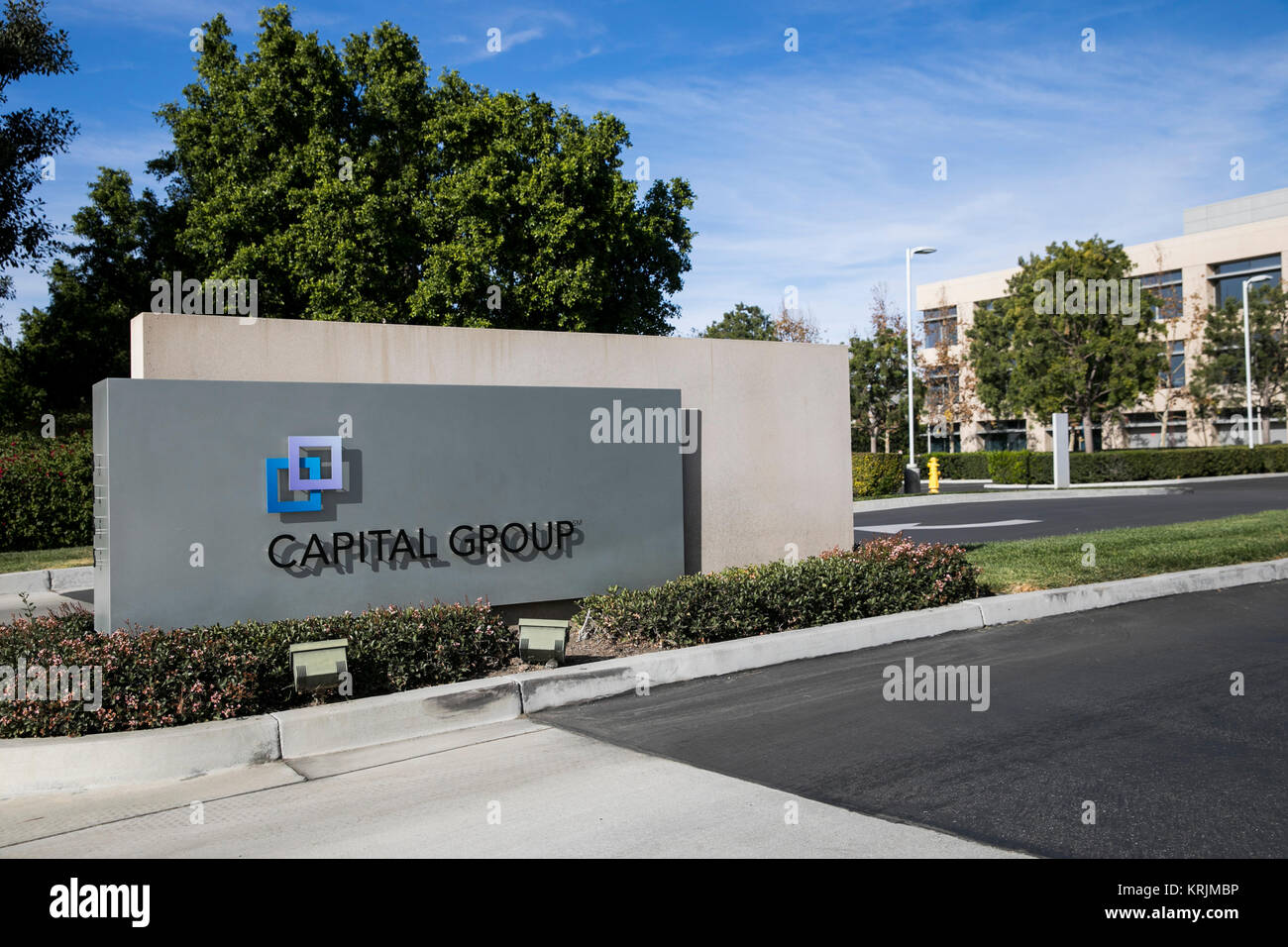 A logo sign outside of a facility occupied by The Capital Group ...