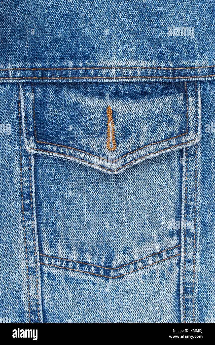 closeup detail of a vintage denim jacket Stock Photo - Alamy