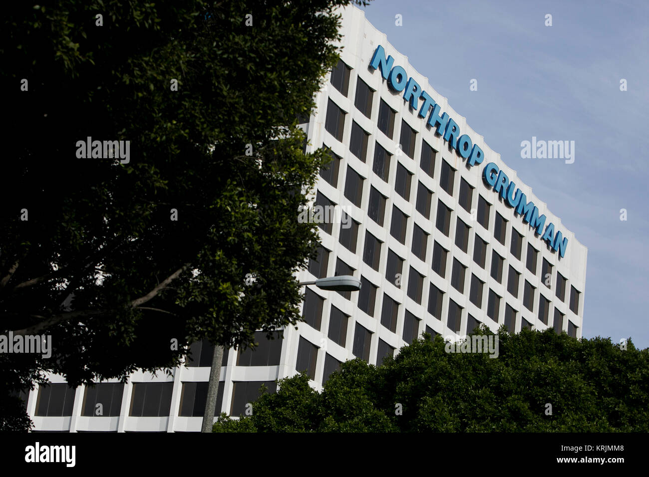 A logo sign outside of a facility occupied by the Northrop Grumman ...