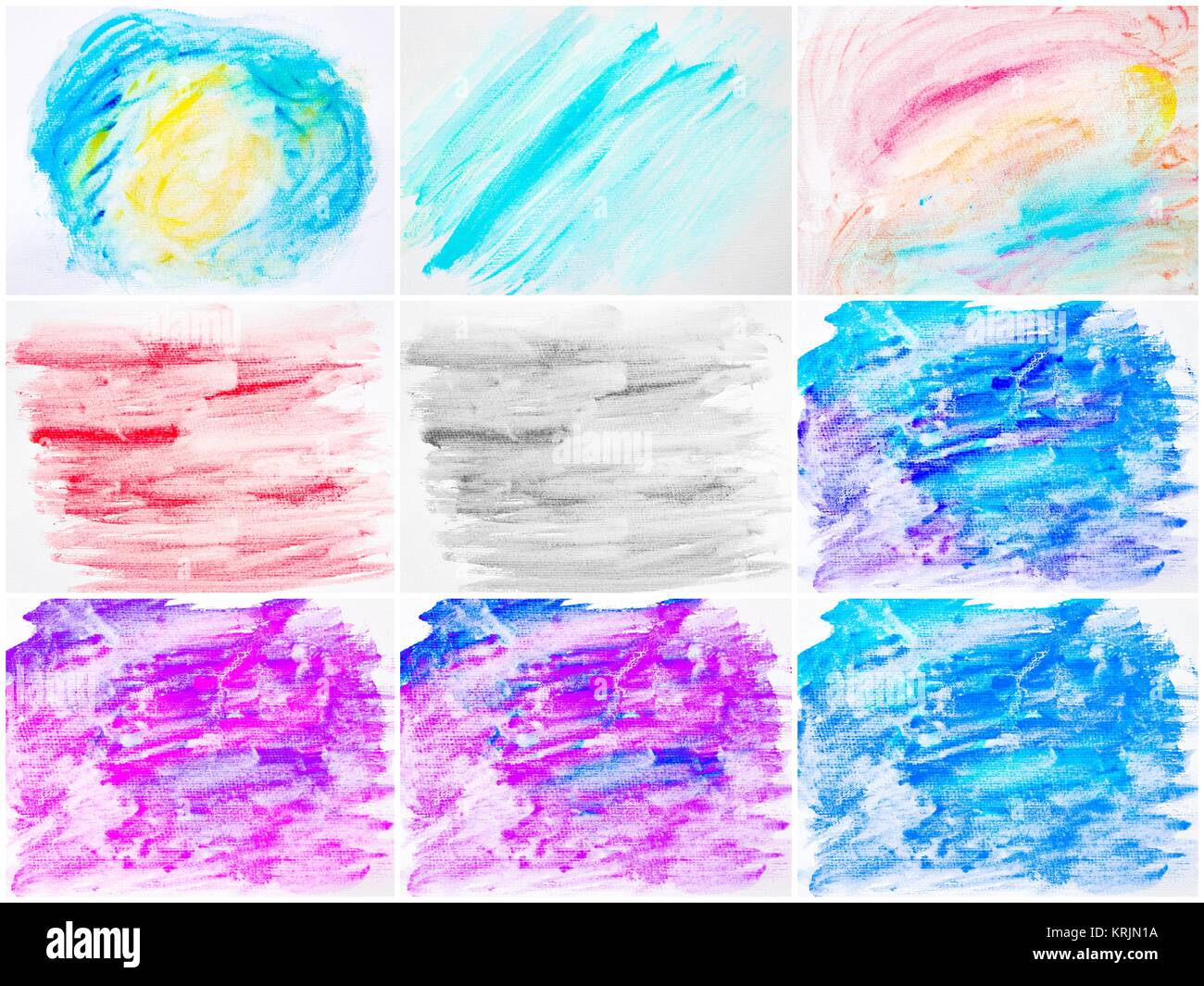 Collage of abstract water color textured backgrounds Stock Photo - Alamy