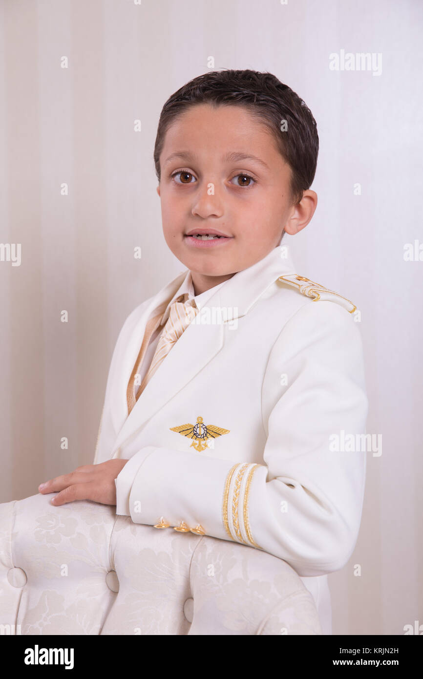 Young boy in his First Communion Stock Photo - Alamy