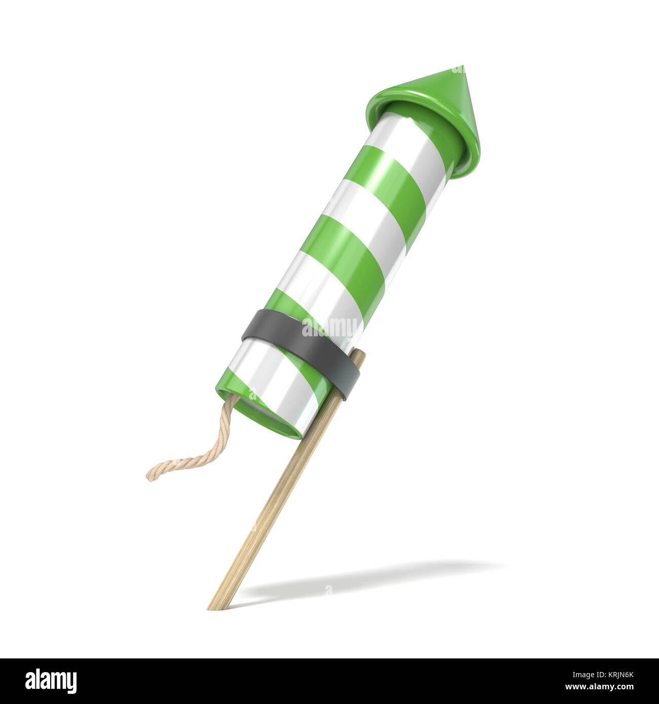Green fireworks rocket. 3D Stock Photo - Alamy