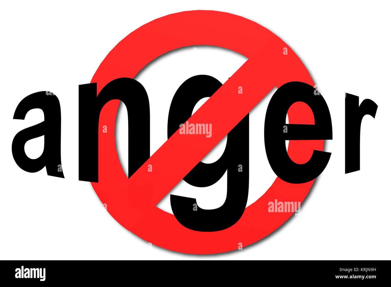 Stop anger sign in red Stock Photo - Alamy