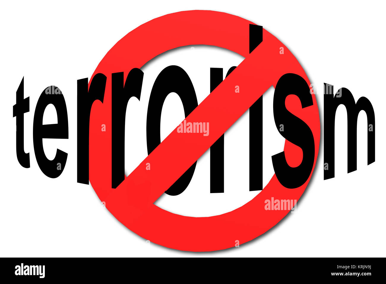 Stop terrorism sign in red Stock Photo - Alamy