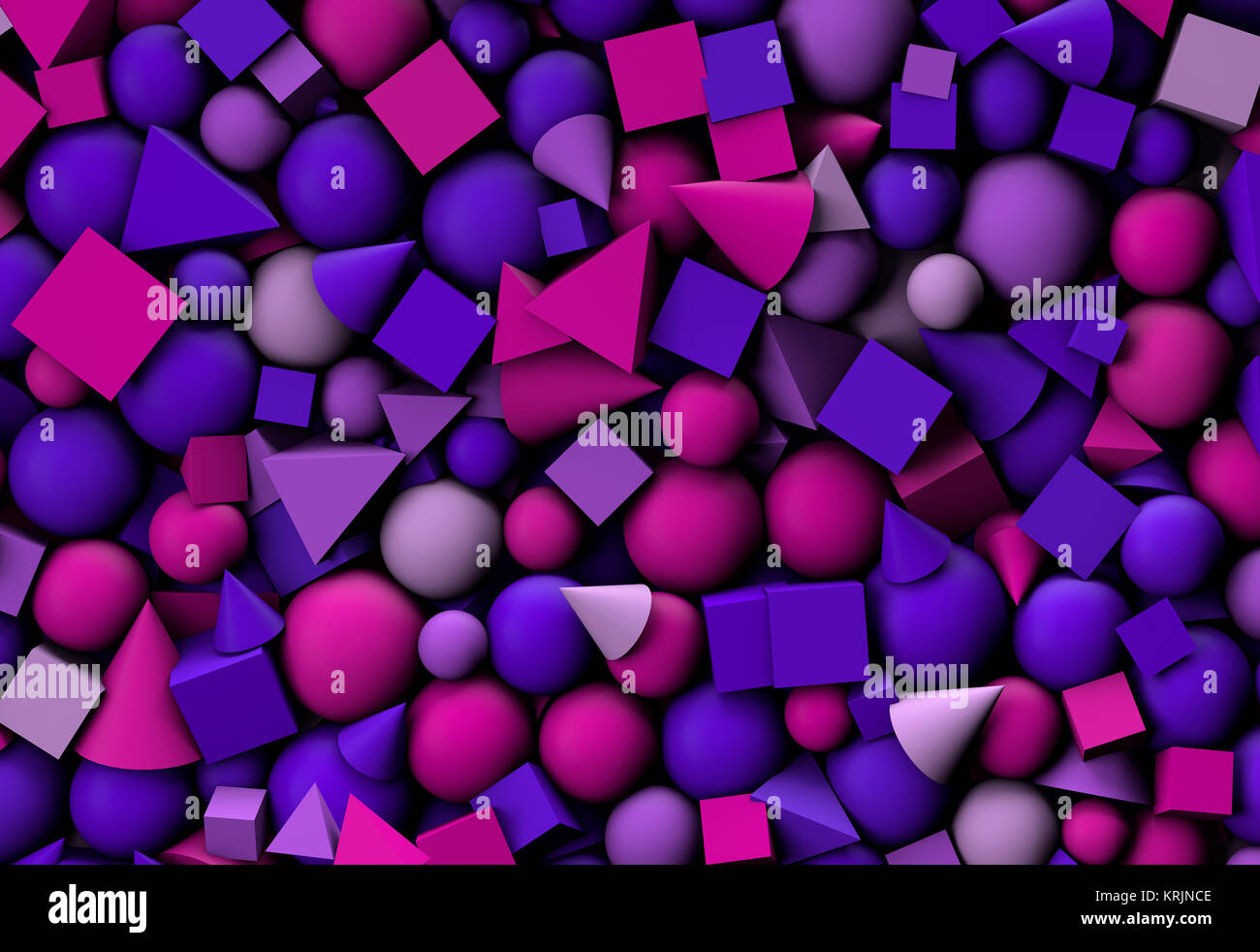 3d illustration background with color geometric shapes Stock Photo - Alamy