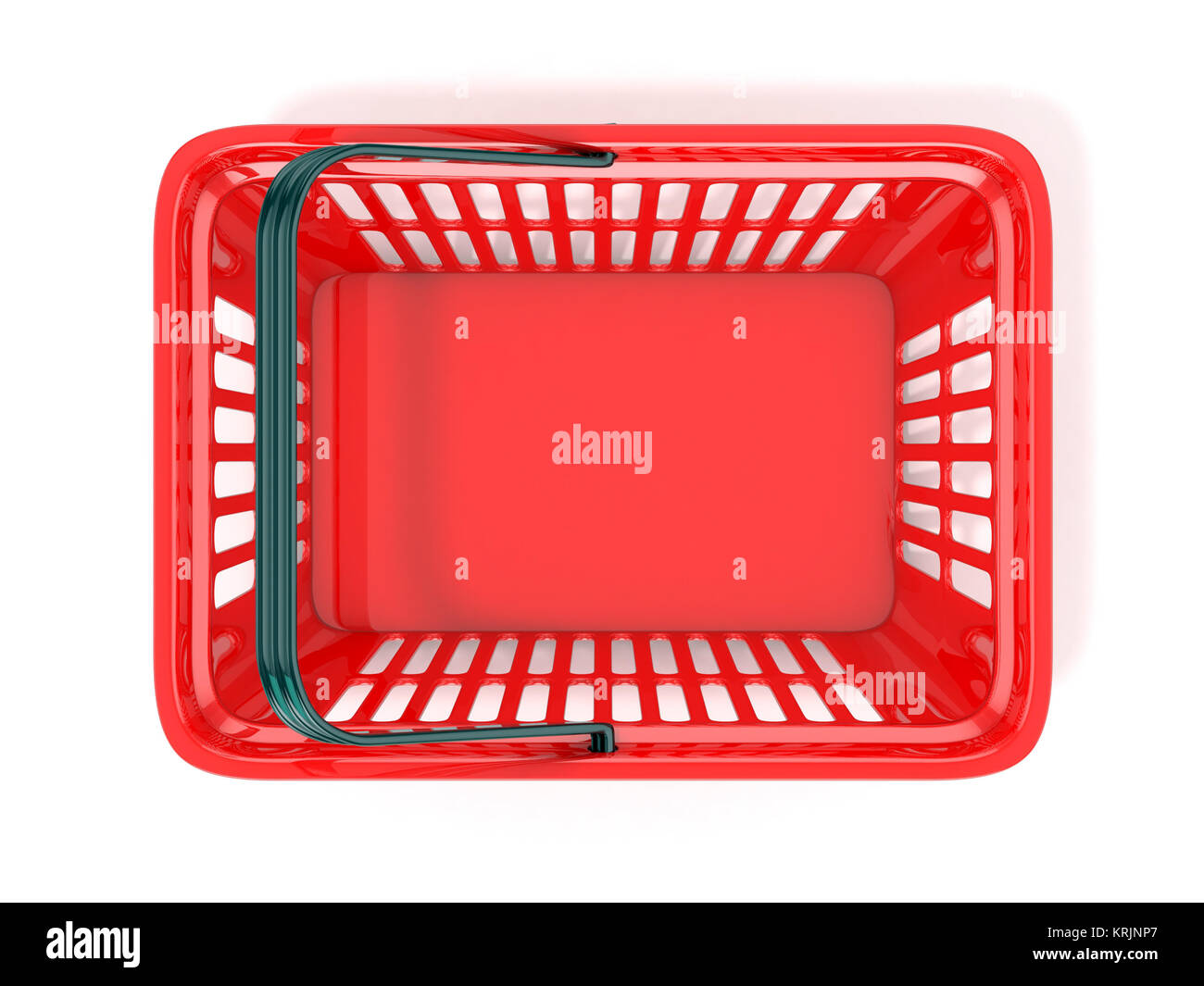 Red shopping basket, top view. 3D Stock Photo - Alamy