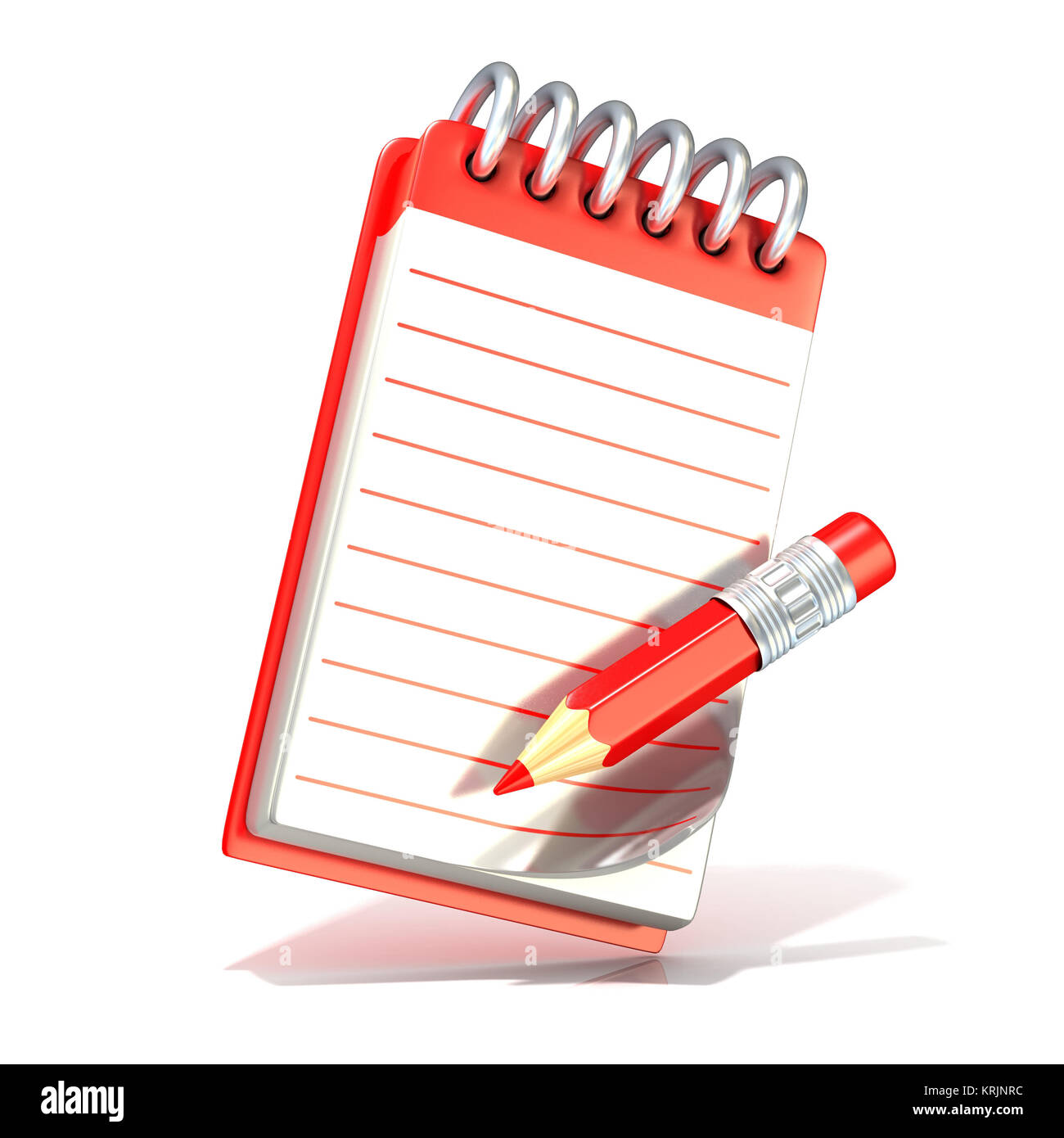 Red pencil drawing information Cut Out Stock Images & Pictures - Alamy