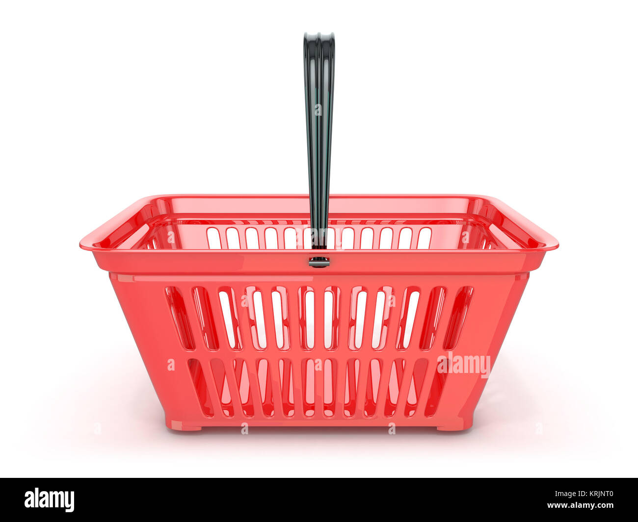 Red shopping basket, front view. 3D Stock Photo - Alamy
