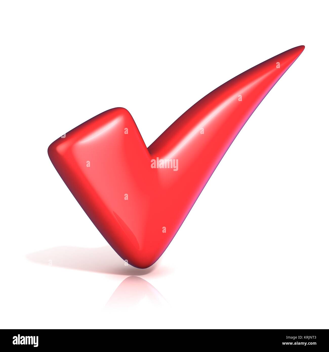 Red correct check mark Stock Photo - Alamy