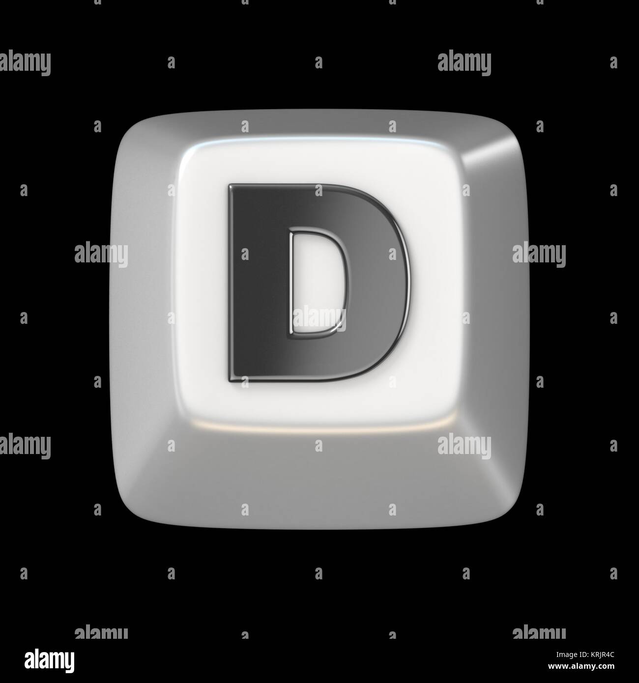 Computer keyboard key FONT. Letter D 3D Stock Photo - Alamy