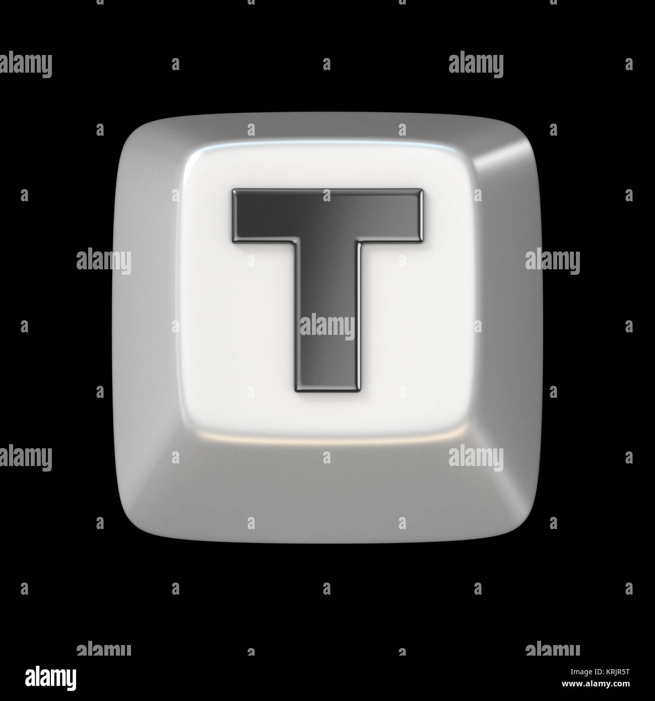 Computer keyboard key FONT. Letter T 3D Stock Photo - Alamy
