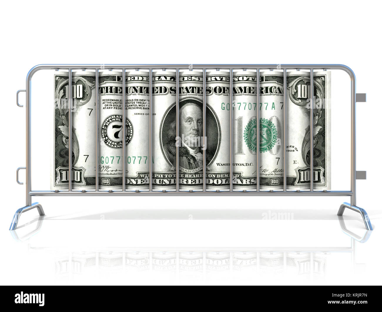 Steel and dollar barricades Stock Photo - Alamy