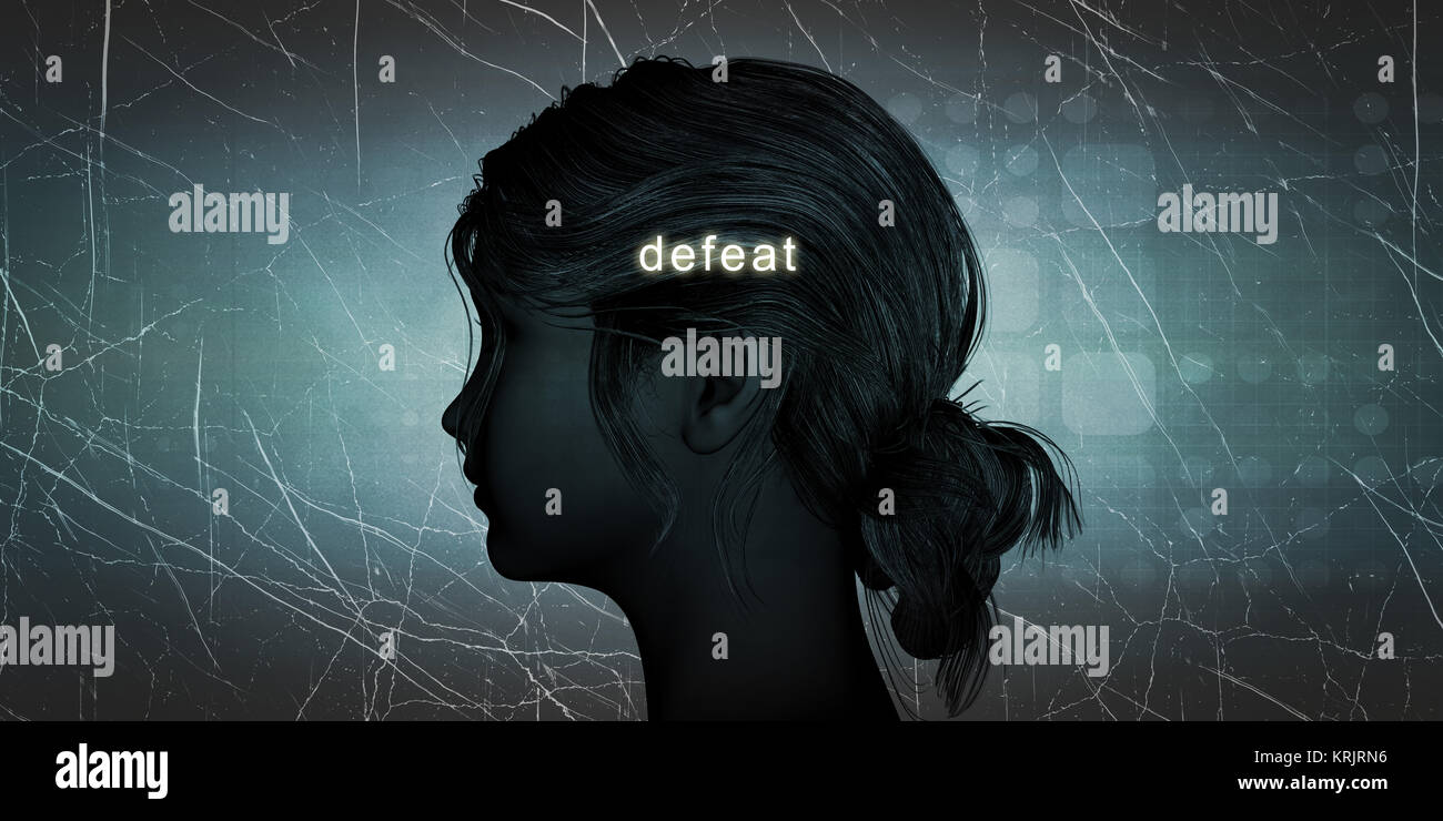 Woman Facing Defeat Stock Photo - Alamy
