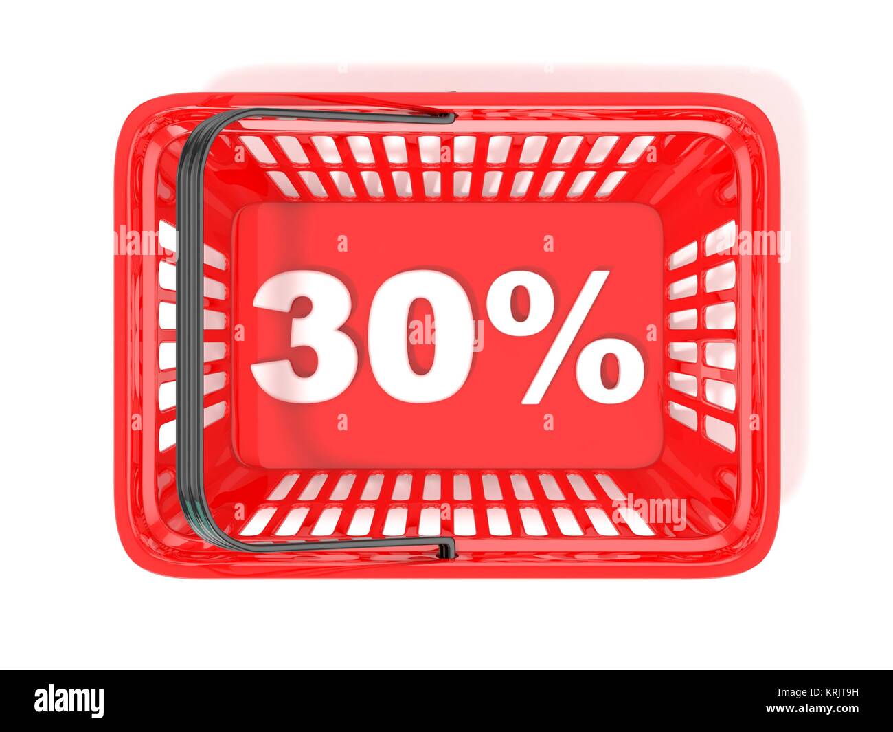 30 percent discount tag in red shopping basket. 3D Stock Photo - Alamy