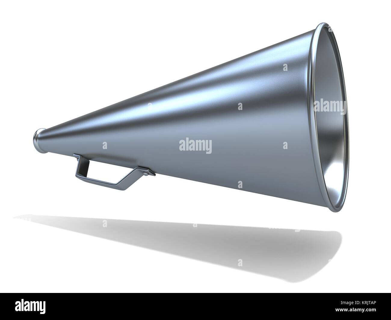 Retro - old style megaphone, isolated on white background. 3D Stock ...