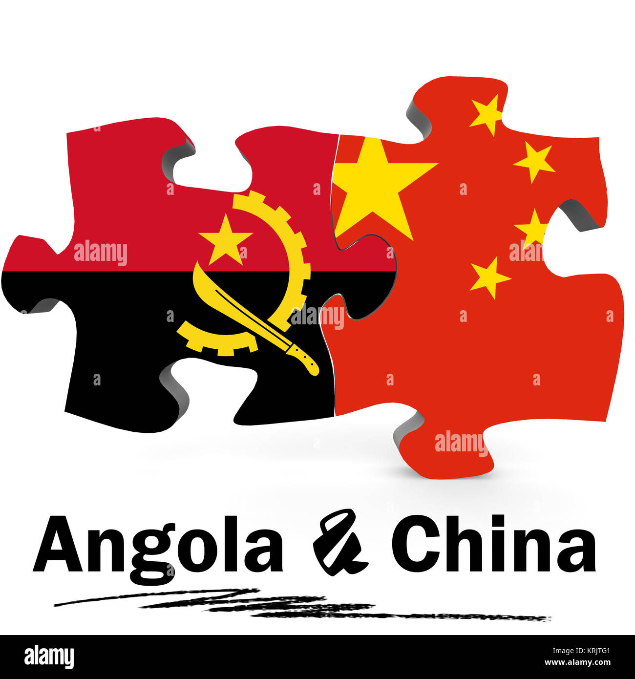China and Angola flags in puzzle Stock Photo - Alamy