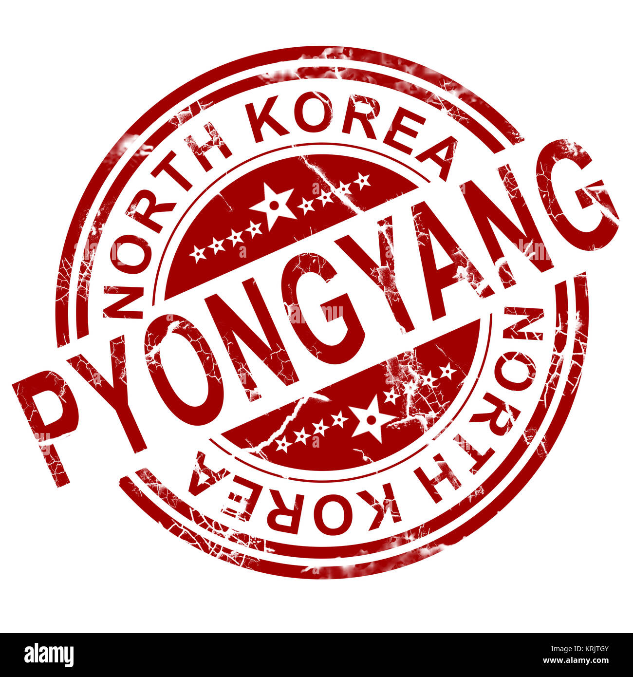 Red Pyongyang stamp Stock Photo - Alamy