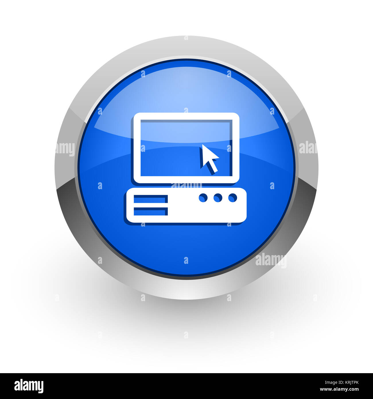 blue glossy web icon Stock Photo - Alamy