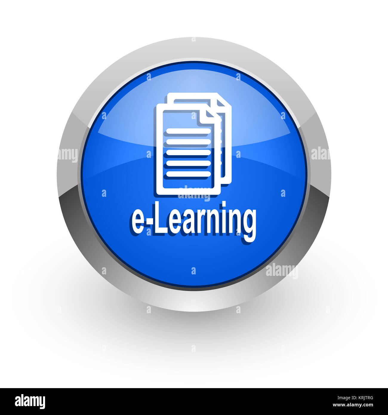 Book icon glossy blue Cut Out Stock Images & Pictures - Alamy