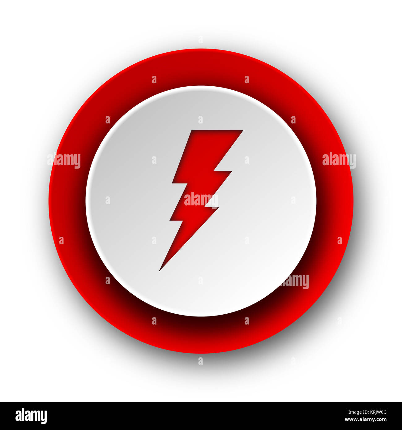 bolt red modern web icon on white background Stock Photo - Alamy